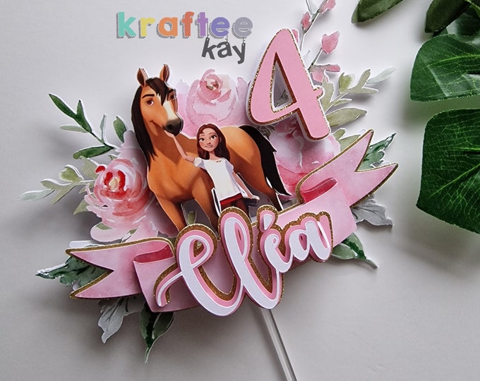 Custom Spirit Cake Topper, Birthday Cake Topper, Personalize Age and ...