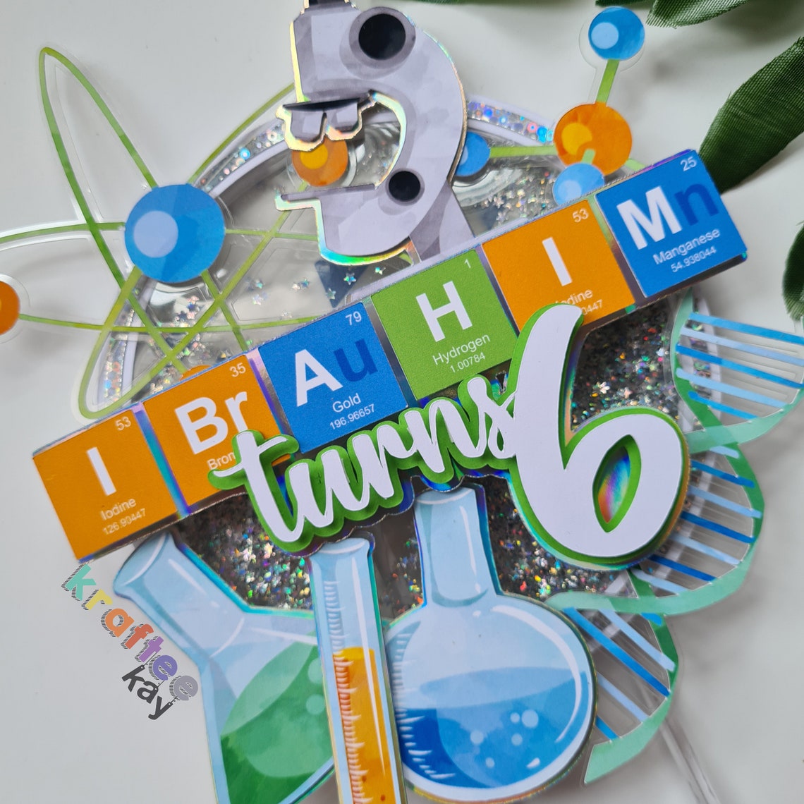 Custom Science Cake Topper Birthday Cake Topper Personalize - Etsy UK
