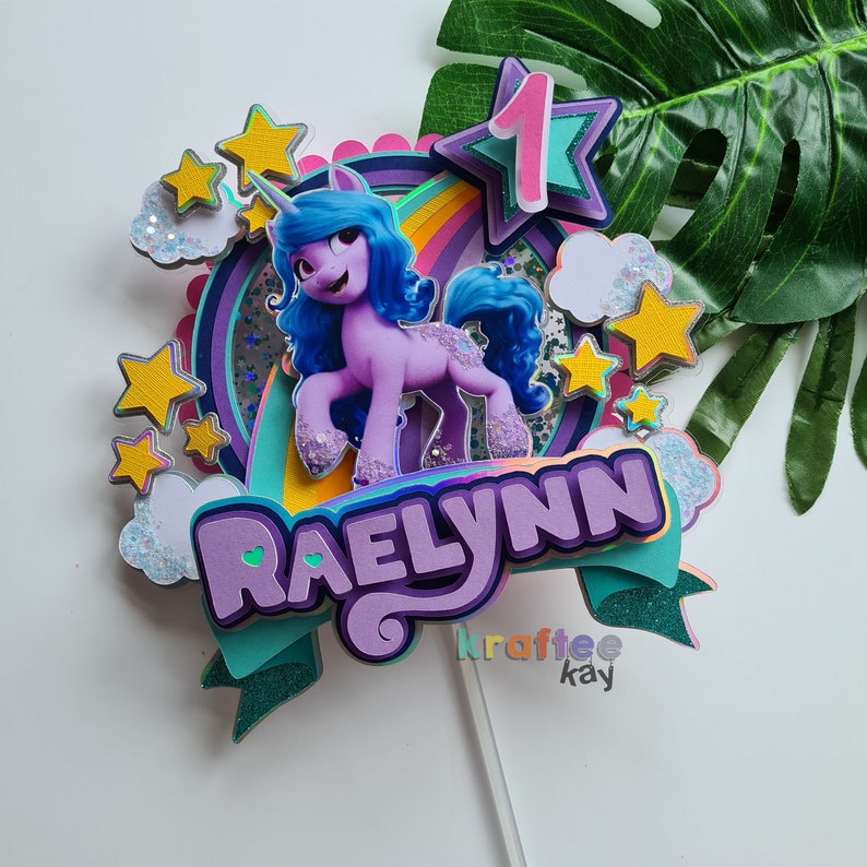 Custom My Little Pony Cake Topper Birthday Cake Topper - Etsy
