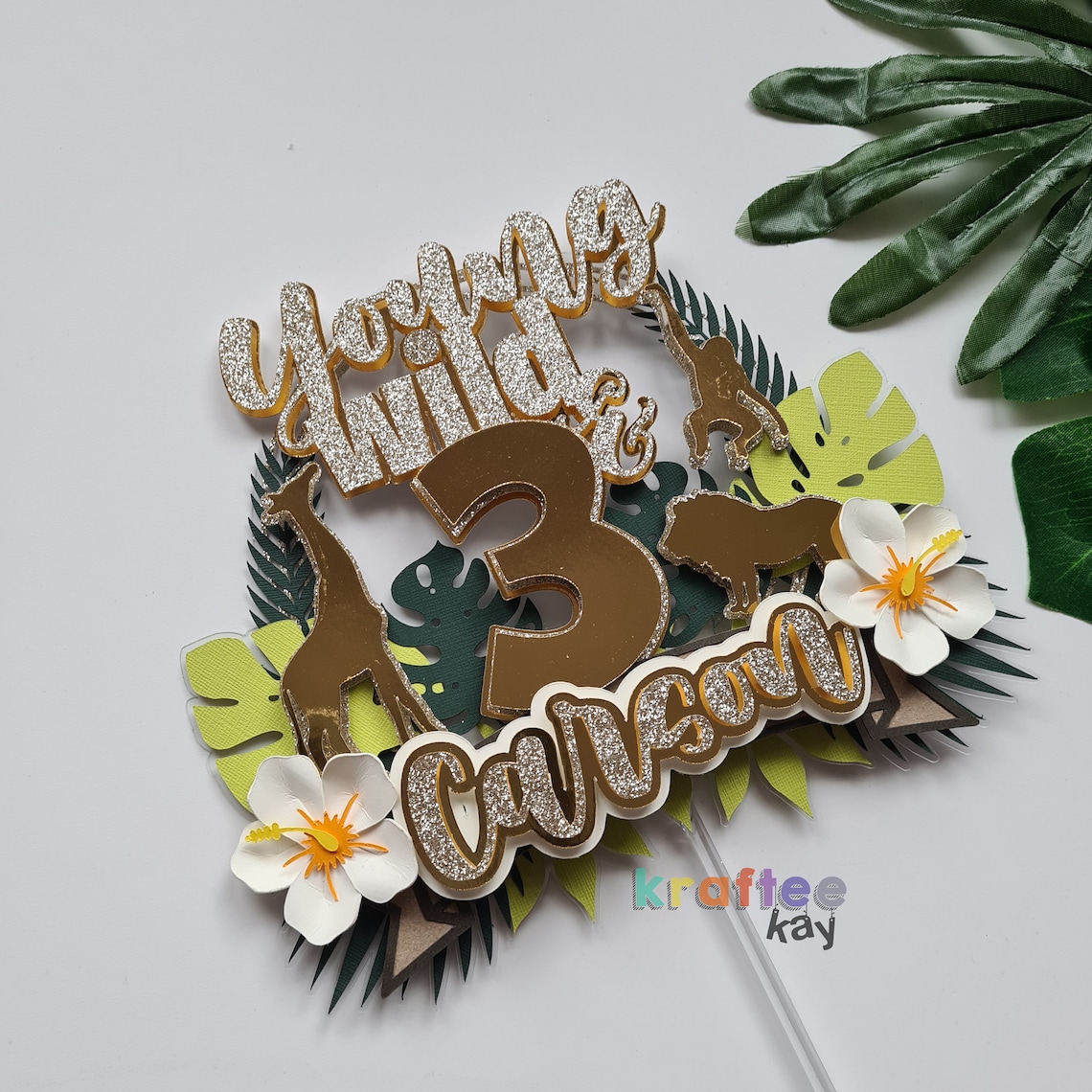 Custom Young Wild & Three Cake Topper Birthday Cake Topper - Etsy