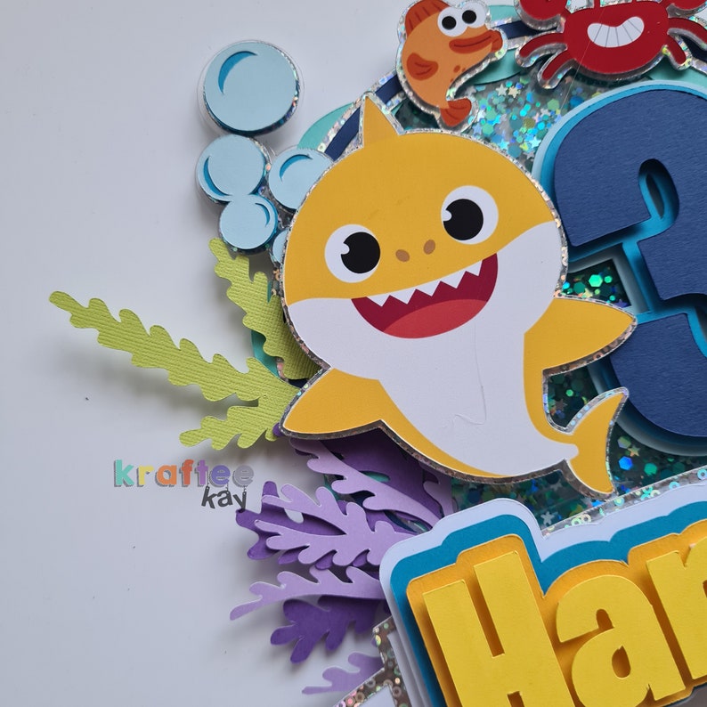 Custom Baby Shark Cake Topper Birthday Cake Topper - Etsy