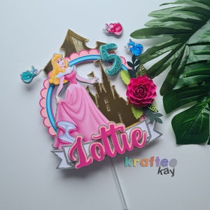 Custom Princess Cake Topper, Birthday Cake Topper, Personalize Age and ...