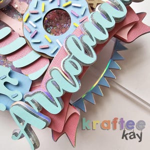 Ice Cream Cake Topper, Birthday Cake Topper, Sweet One Cake Topper, Two ...