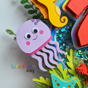 Custom Under the Sea Cake Topper, Birthday Cake Topper, Personalize Age ...