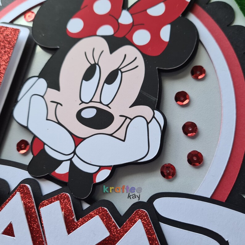 Custom Minnie Mouse Cake Topper Birthday Cake Topper - Etsy UK