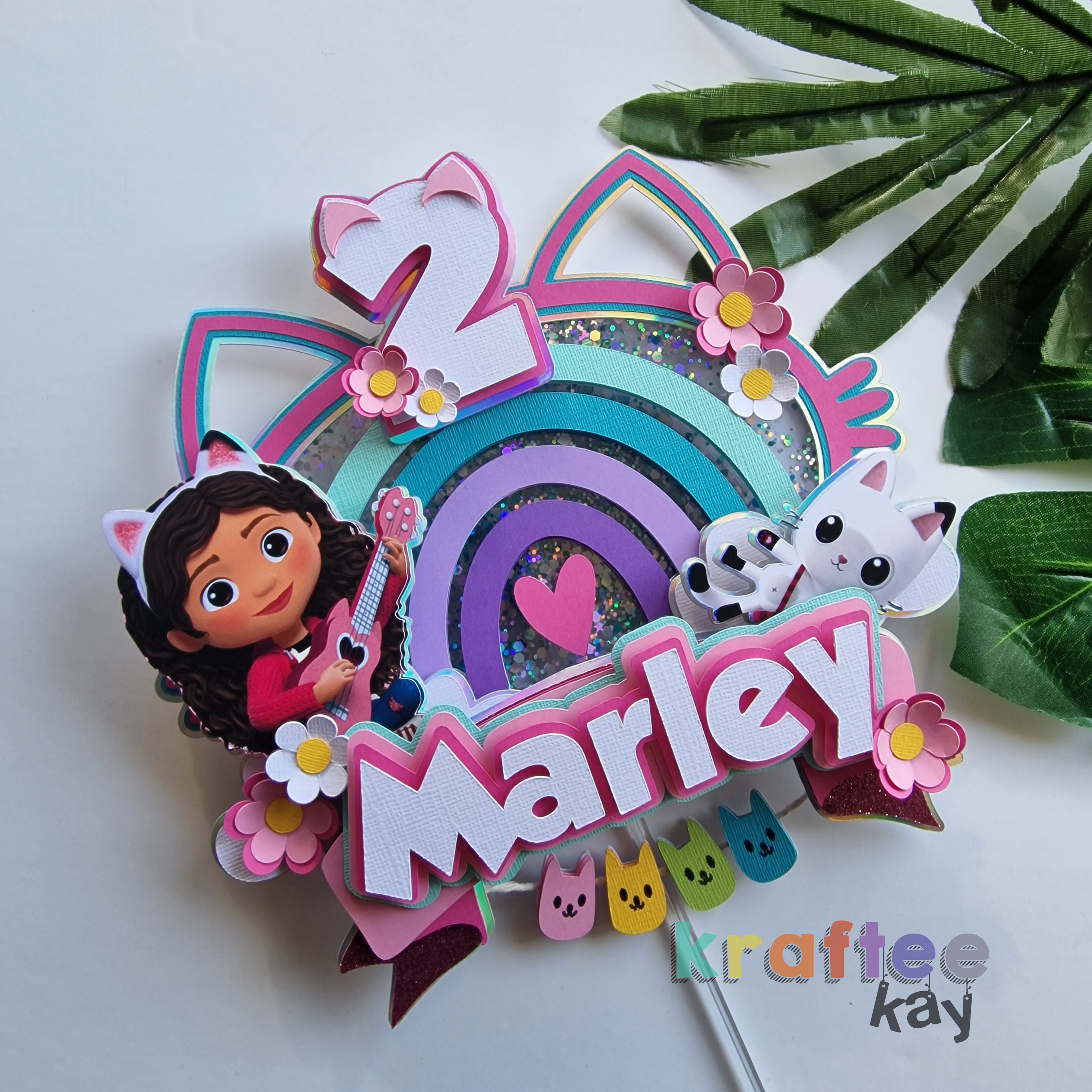 Custom Gabby's Dollhouse Cake Topper Birthday Cake - Etsy UK