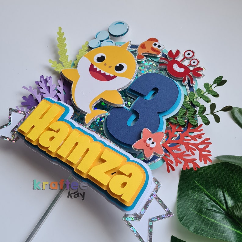 Custom Baby Shark Cake Topper Birthday Cake Topper - Etsy