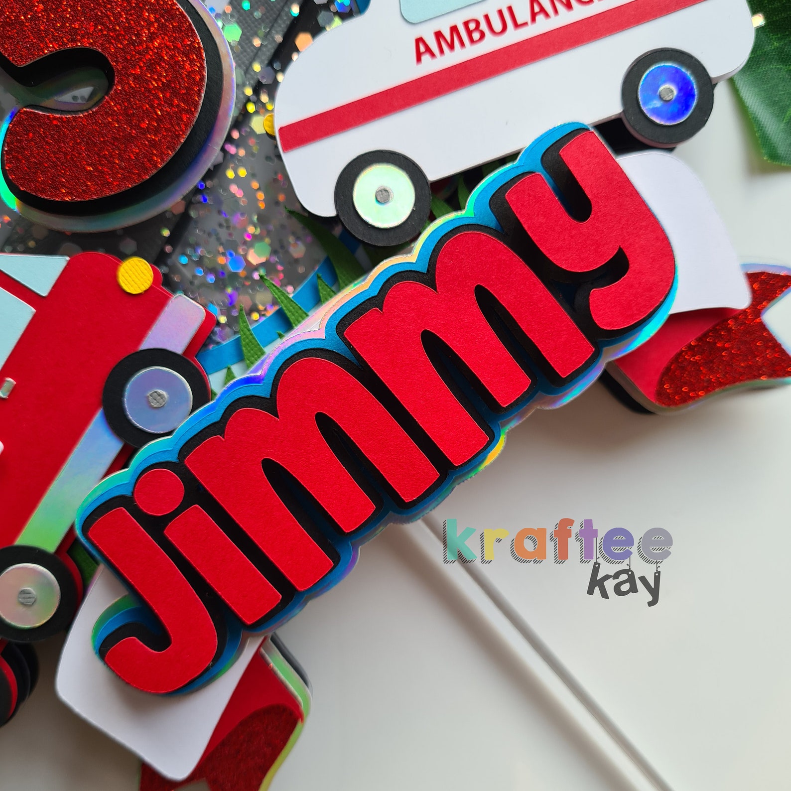 Custom Emergency Vehicle Cake Topper Birthday Cake Topper - Etsy UK