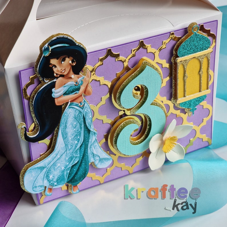 Princess Jasmine Party Box Set of 4, Party Favor Box, Party Gift Box ...
