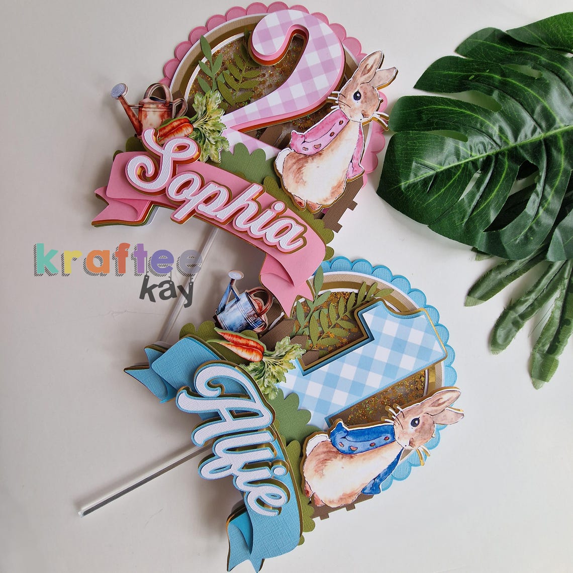 Peter Rabbit Cake Topper, Easter Cake Topper, Bunny Cake Topper, Girl ...