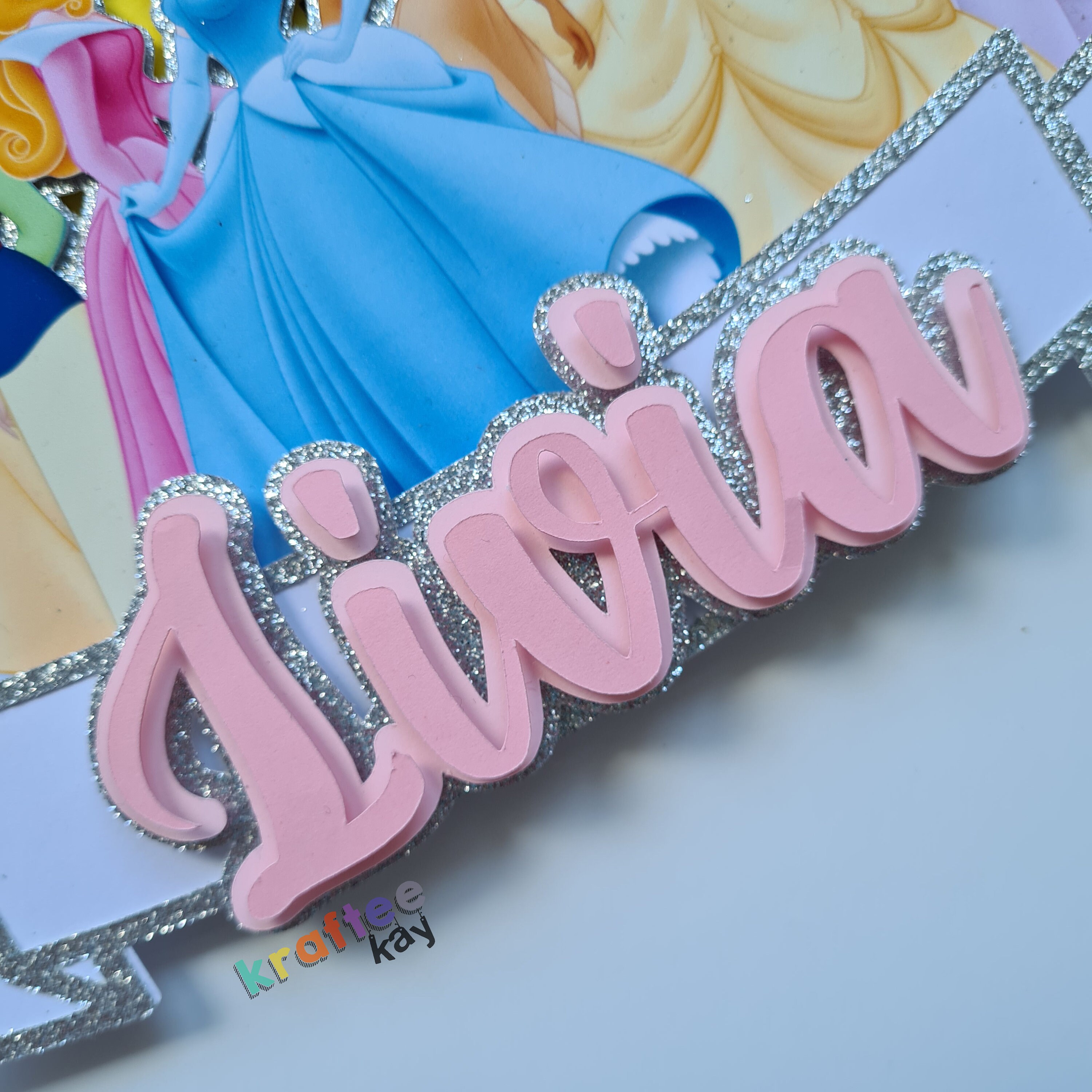 Custom Princess Cake Topper Birthday Cake Topper Personalize - Etsy