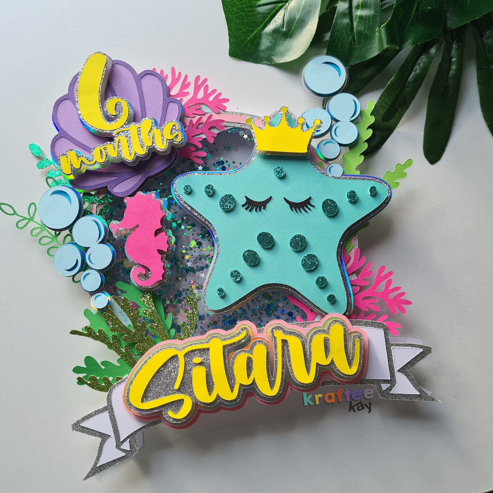 Custom Princess Starfish Cake Topper Birthday Cake Topper - Etsy España