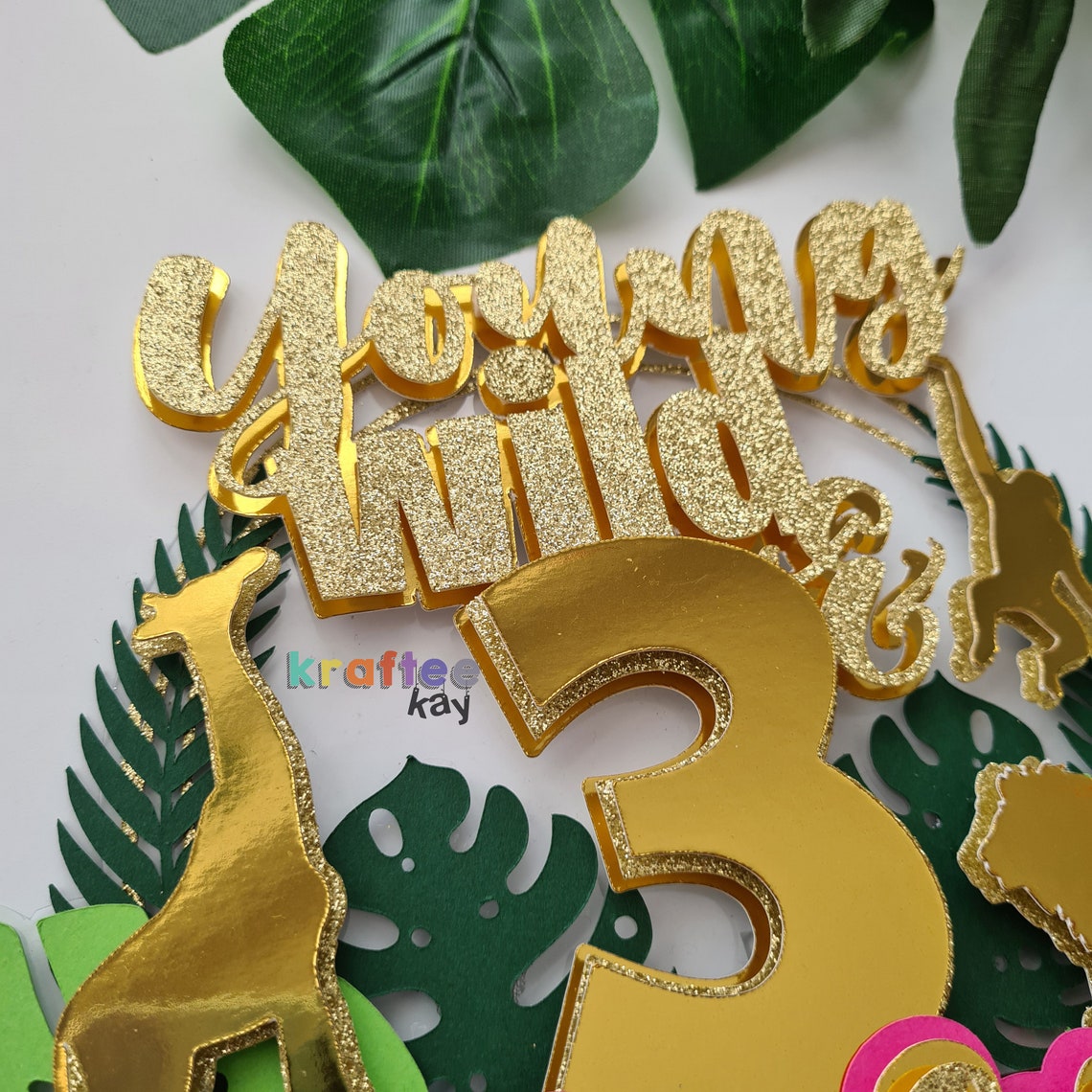 Custom Young Wild & Three Cake Topper Birthday Cake Topper - Etsy