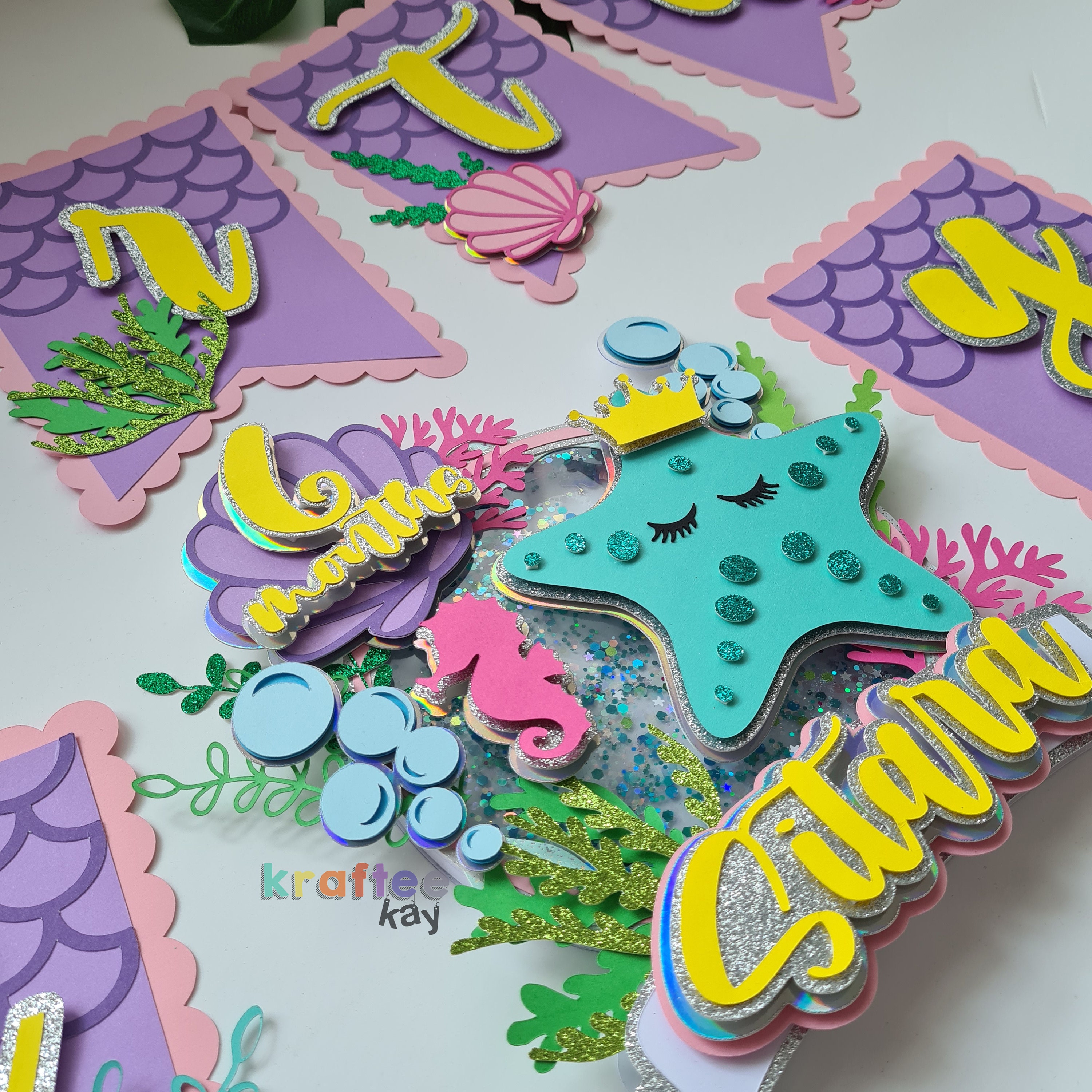 Custom Princess Starfish Cake Topper Birthday Cake Topper | Etsy
