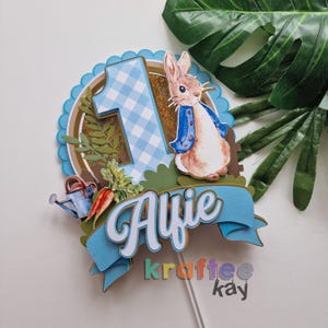 Peter Rabbit Cake Topper, Easter Cake Topper, Bunny Cake Topper, Girl ...