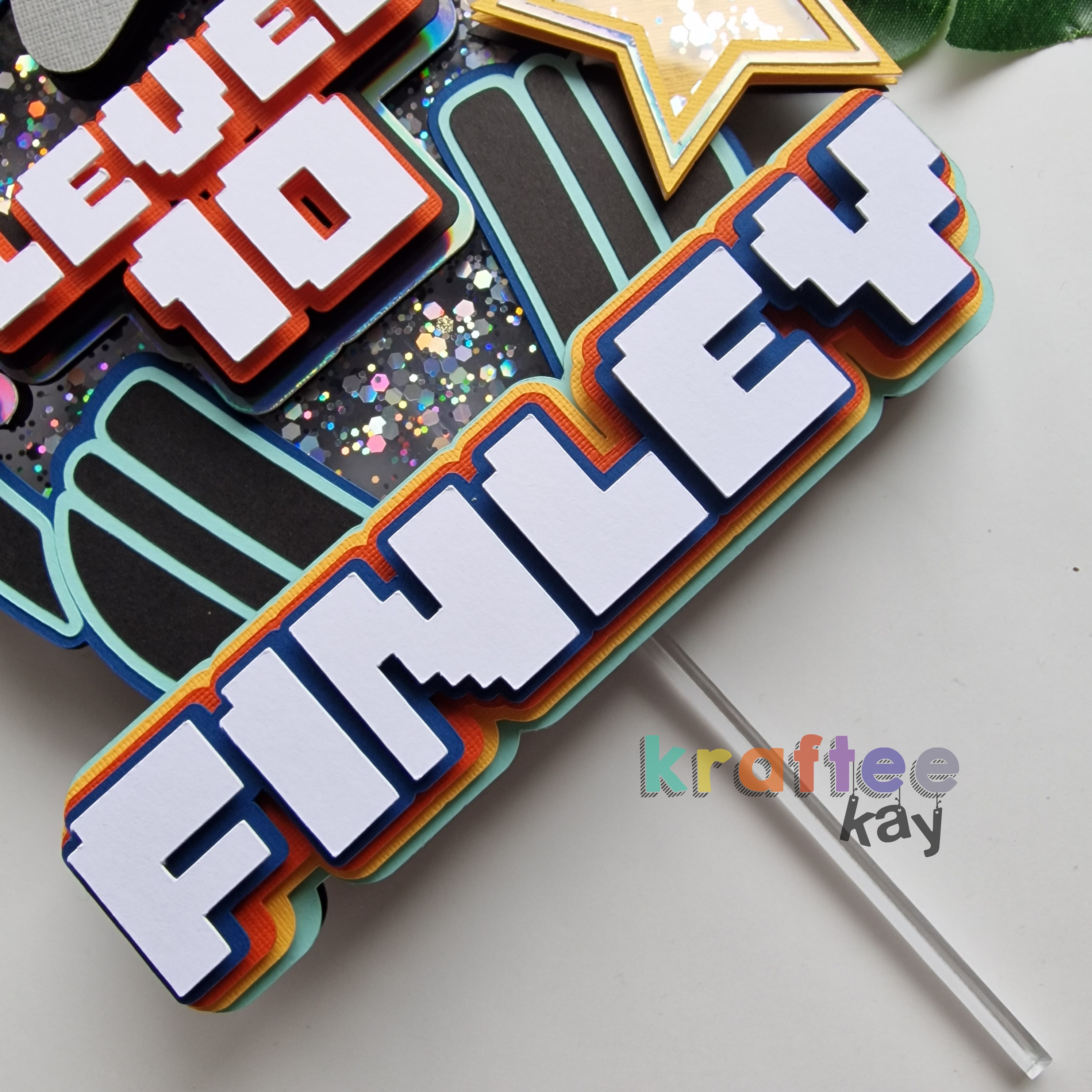 Custom Video Game Cake Topper, Birthday Cake Topper, Personalize Age ...