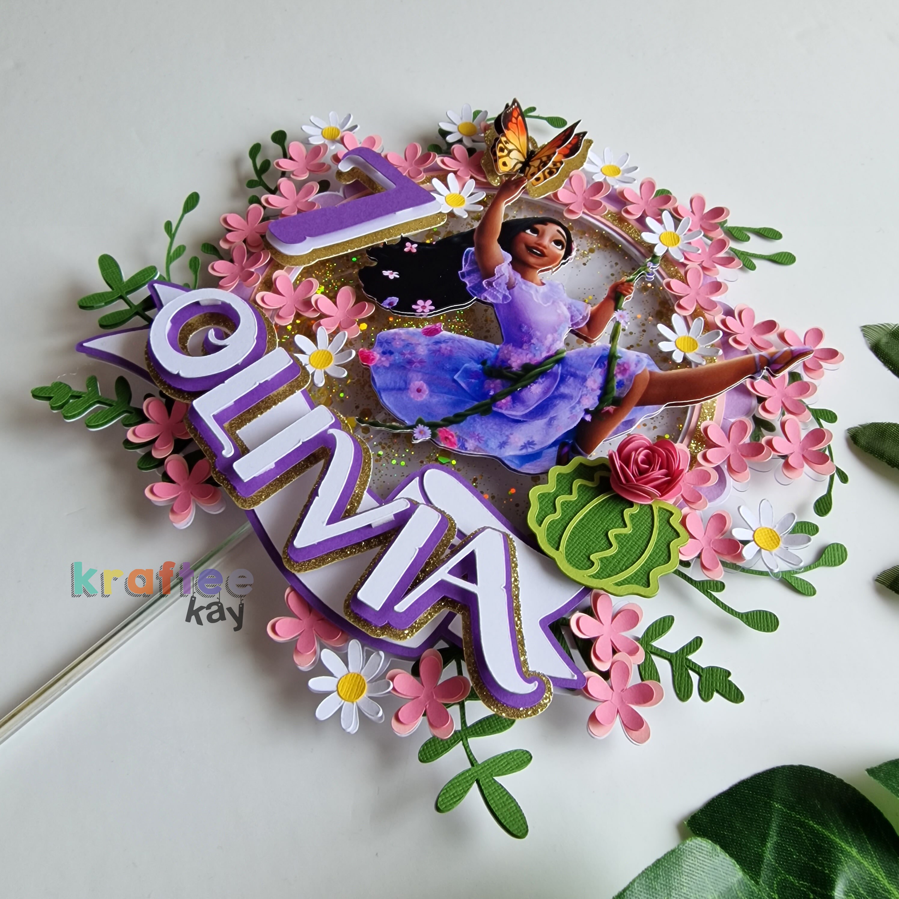 Custom Encanto Cake Topper, Birthday Cake Topper, Personalize Age and ...