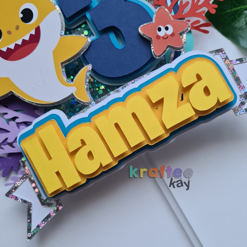 Custom Baby Shark Cake Topper Birthday Cake Topper - Etsy