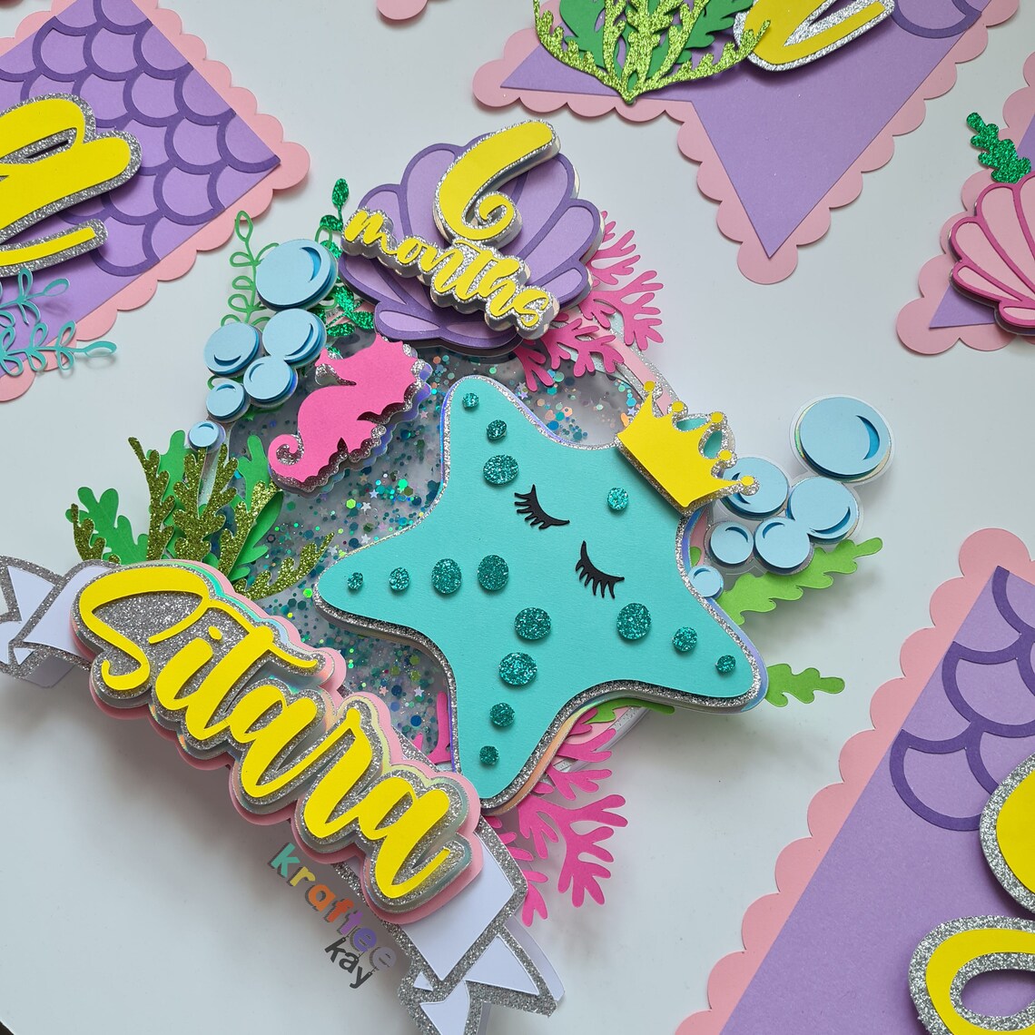Custom Princess Starfish Cake Topper Birthday Cake Topper | Etsy