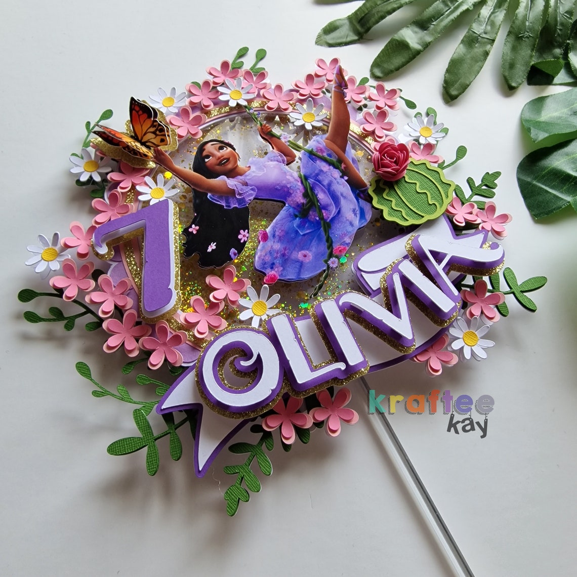 Custom Encanto Cake Topper, Birthday Cake Topper, Personalize Age and ...