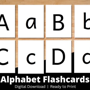 ABC Flash Cards. Printable. Uppercase Lowercase. Alphabet Cards. Pre-k ...