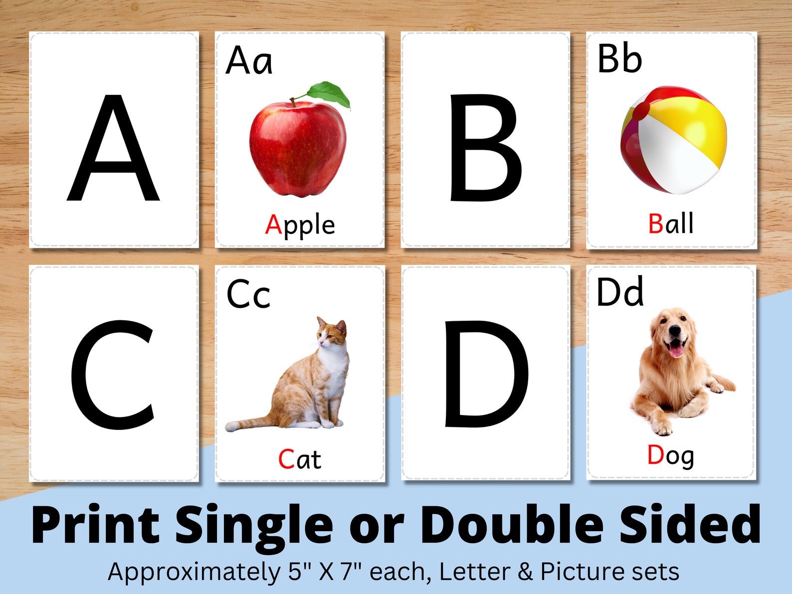 ABC Flash Cards. Alphabet Practice. Letter Sounds. Learning Materials ...