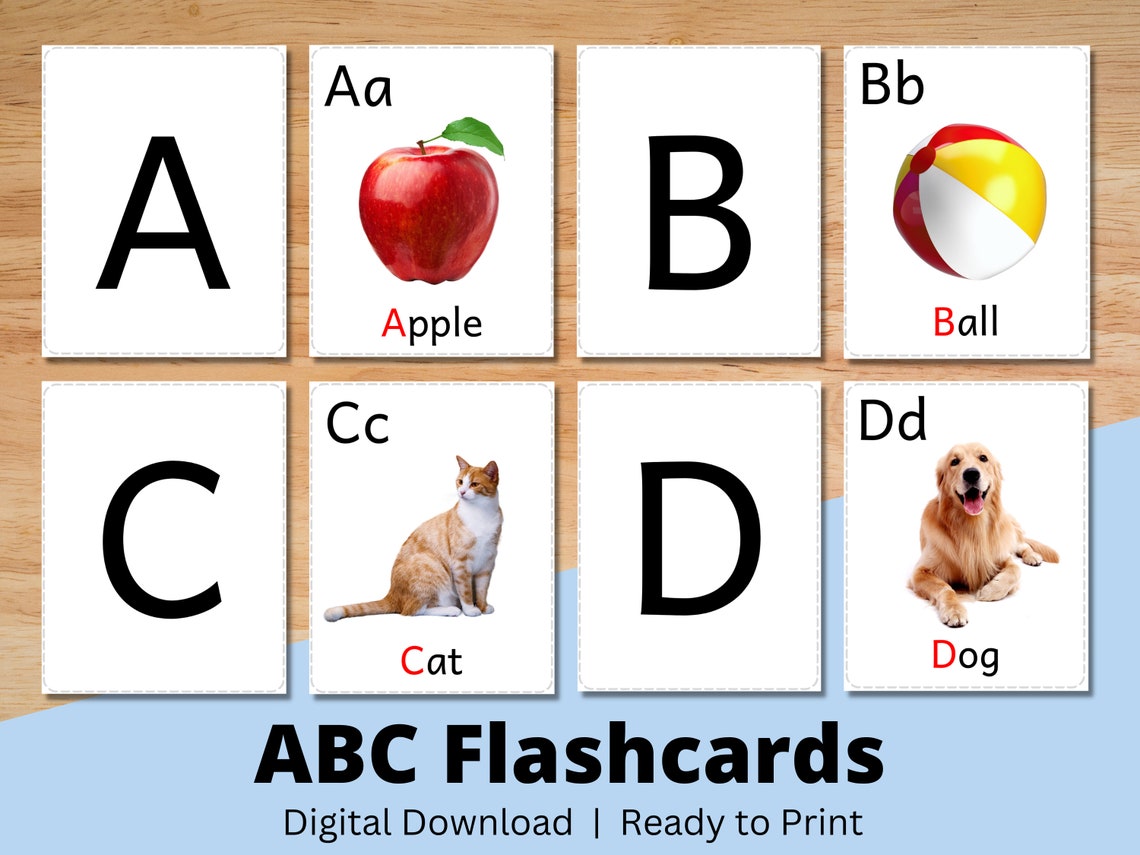 ABC Flash Cards. Alphabet Practice. Letter Sounds. Learning Materials ...