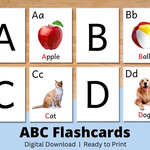 ABC Flash Cards. Alphabet Practice. Letter Sounds. Learning Materials ...