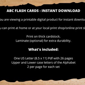 ABC Flash Cards. Printable. Uppercase Lowercase. Alphabet Cards. Pre-k ...