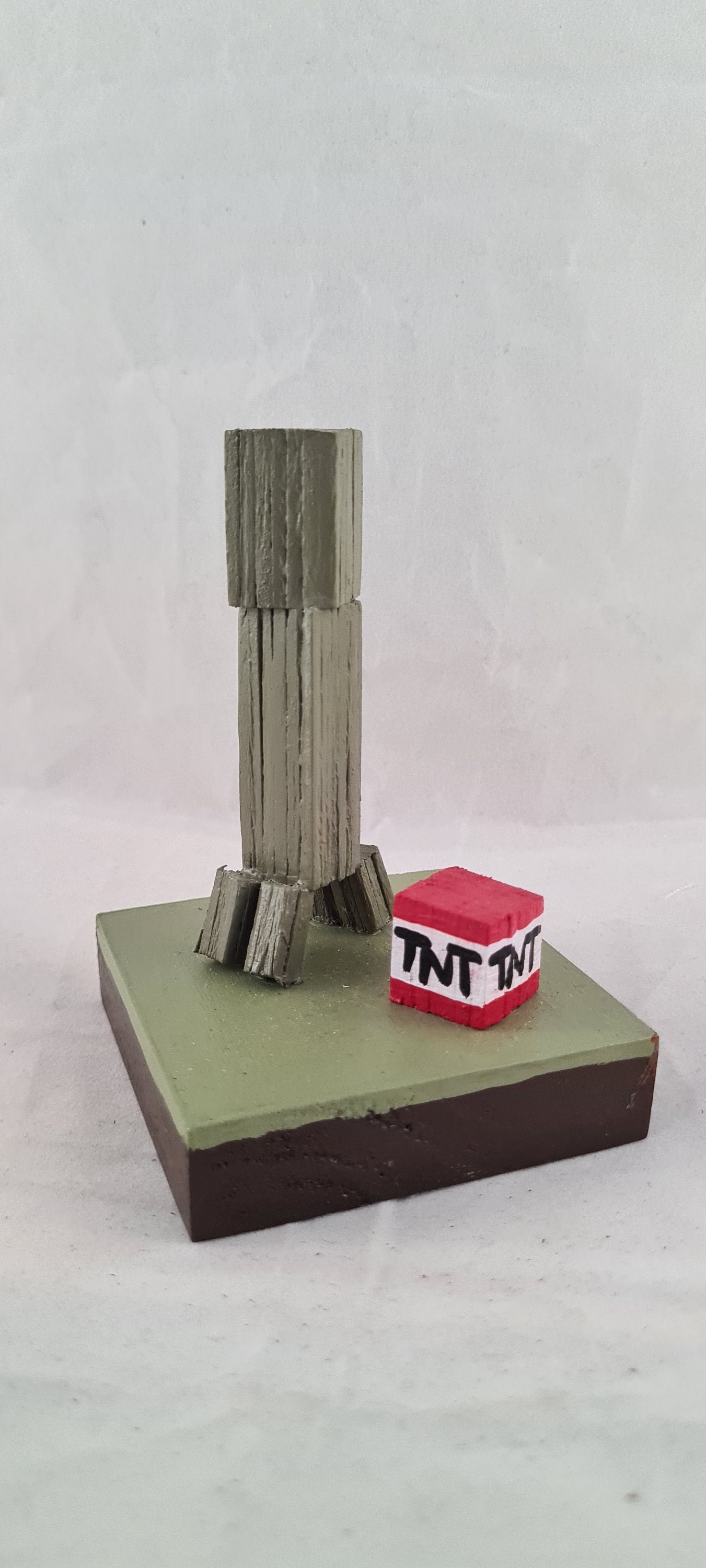 Minecraft Inspired Creeper and TNT Handcrafted Wooden - Etsy