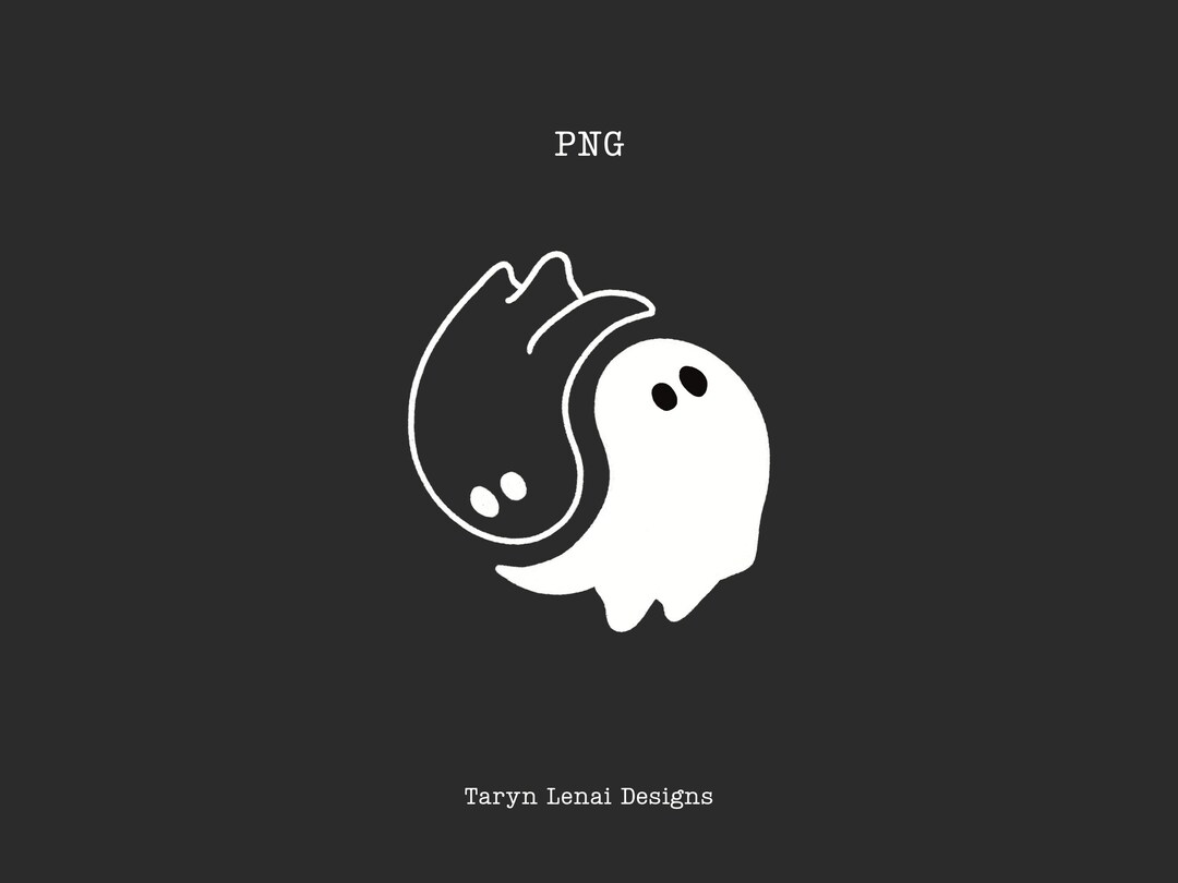 Yin Yang Ghosts PNG Ghosts Halloween PNG Yin Yang Digital Download ...
