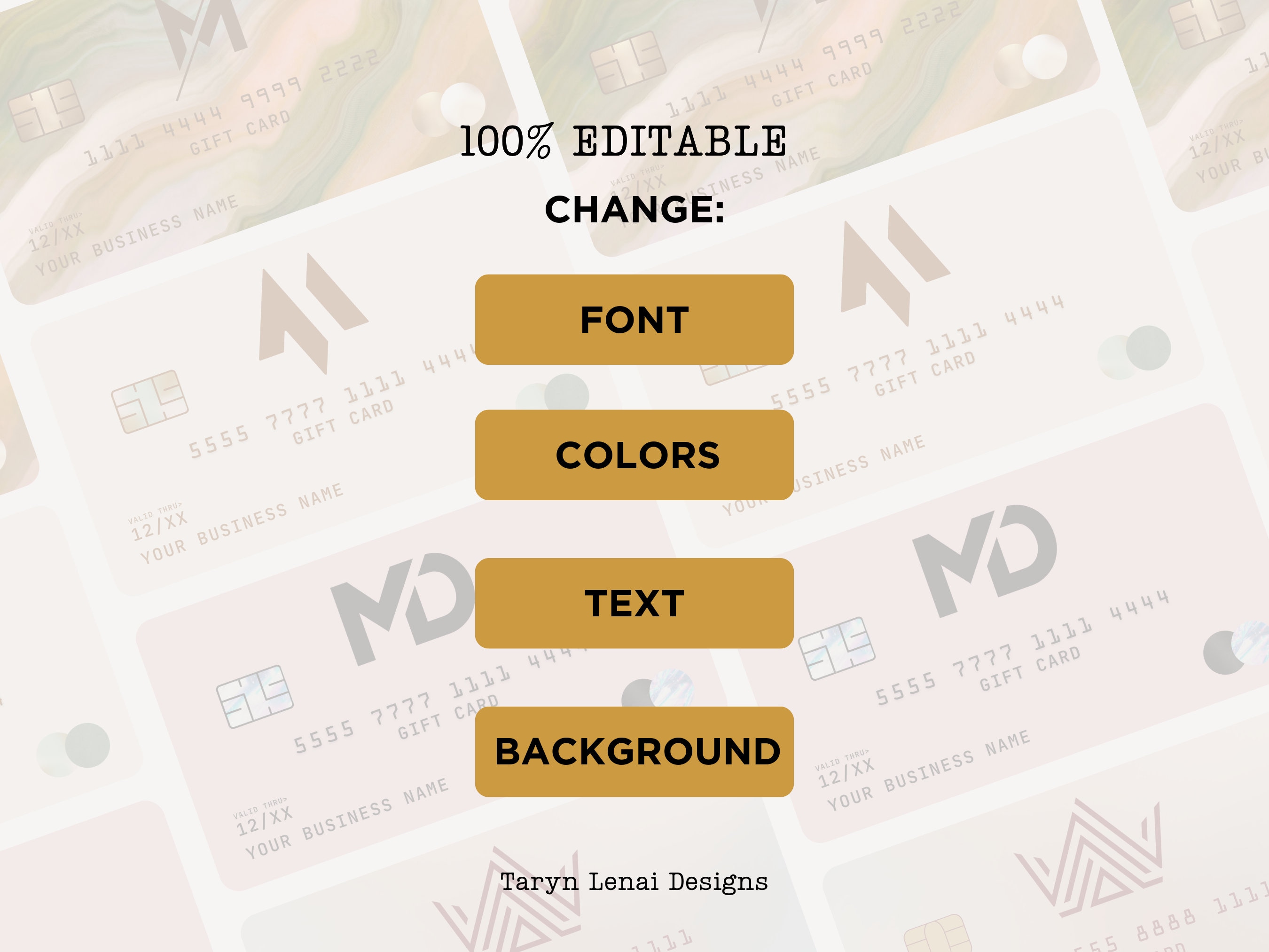 Gift Card Template Aesthetic Design Small Business Marketing Social ...