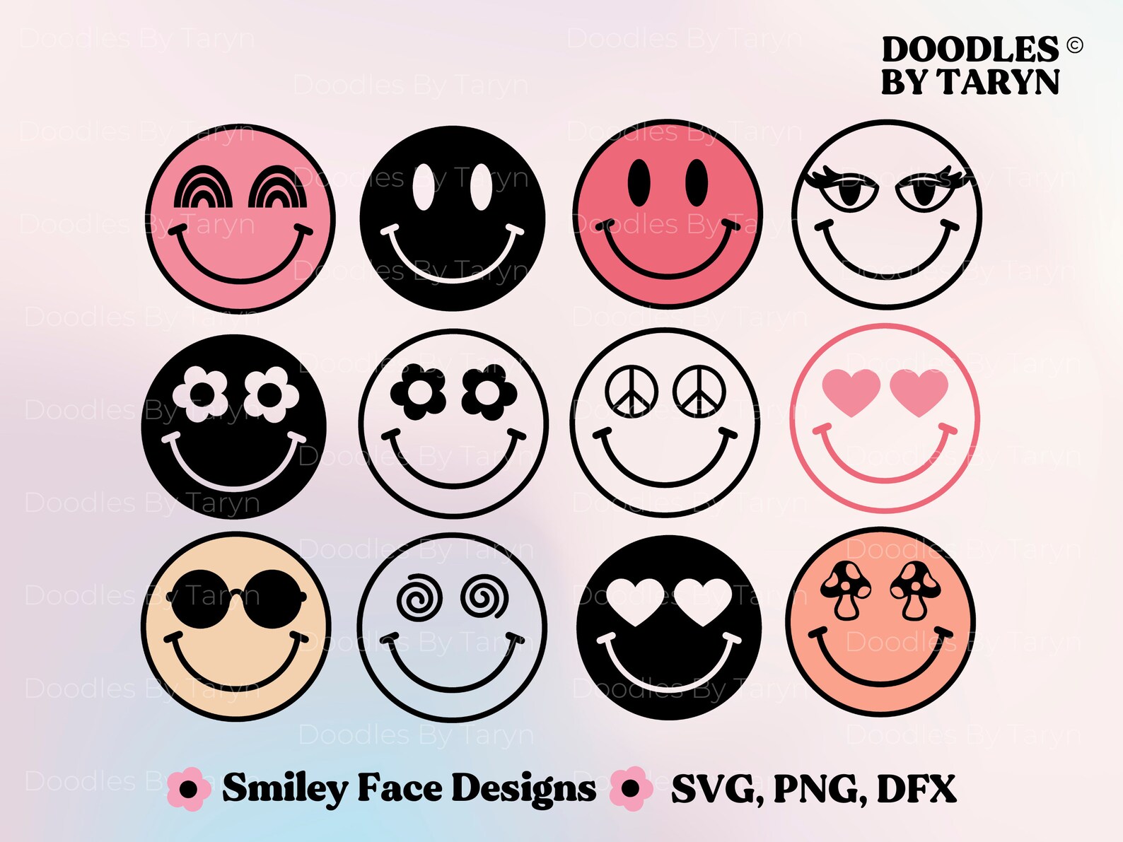 Smiley Face SVG Bundle Smiley Face Bundle Smiley Face PNG - Etsy