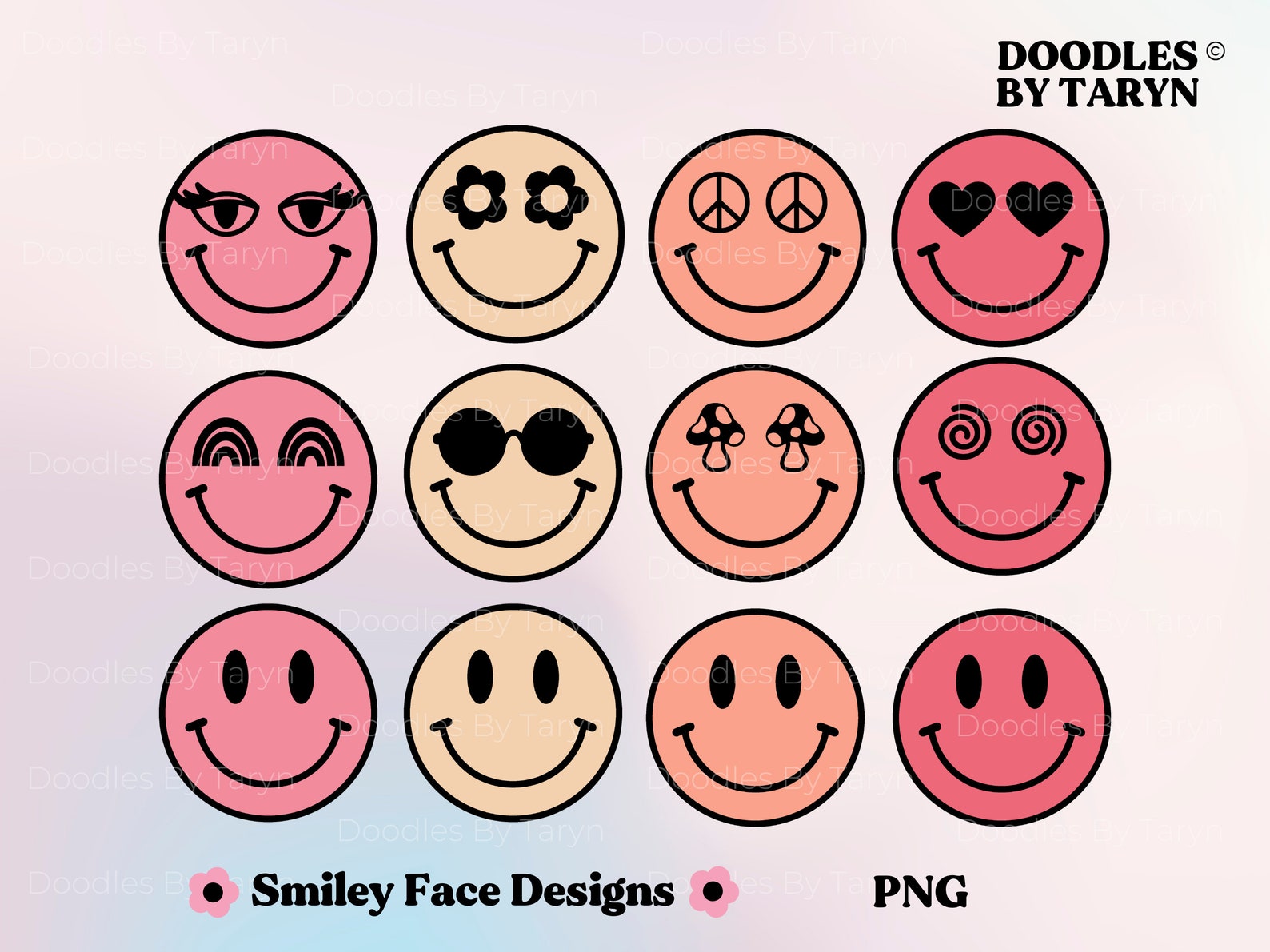 Smiley Face SVG Bundle Smiley Face Bundle Smiley Face PNG - Etsy