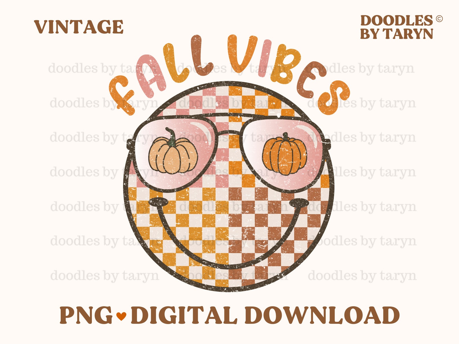 Smiley Face Fall Vibes PNG Retro Sublimation Design Fall - Etsy