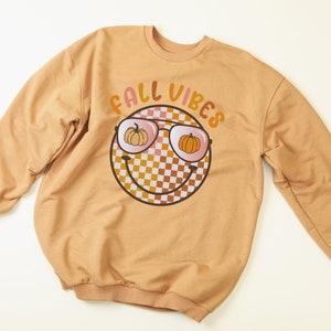 Smiley Face Fall Vibes PNG Retro Sublimation Design Fall Sublimation ...