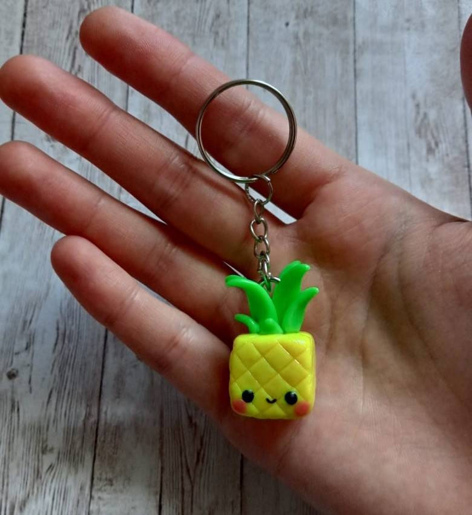 Cute Kawaii Food Keychain Kids Gifts Miniature Pineapple | Etsy