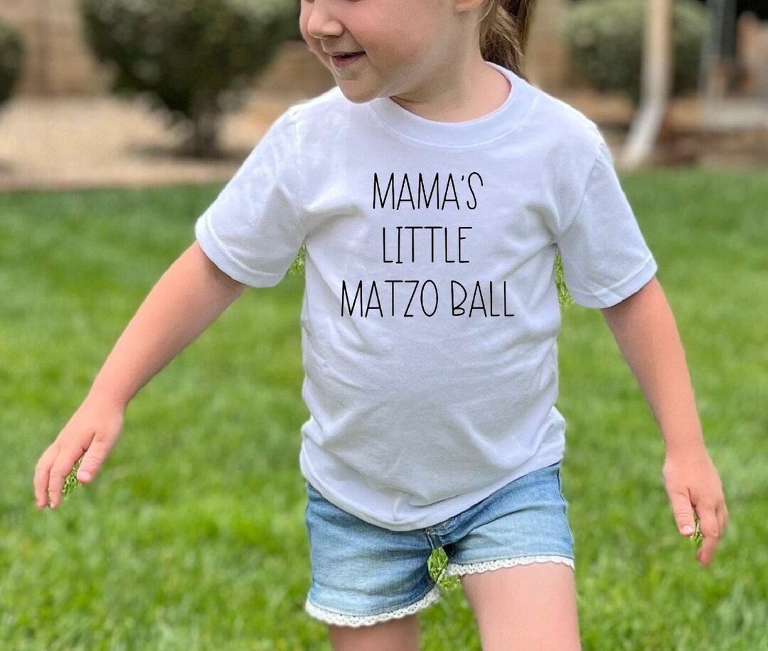 Mama’s Little Matzo Ball Toddler Shirt, Passover Seder Outfit, Hanukkah ...