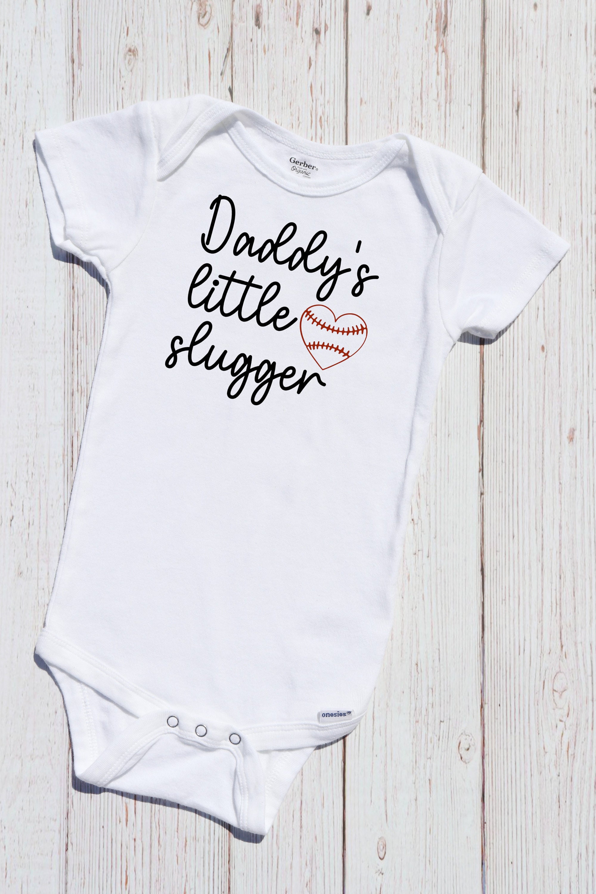 Daddy’s Little Slugger Baseball ONESIES® Bodysuit, Baseball Season Baby ...