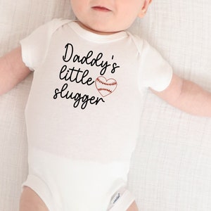 Daddy’s Little Slugger Baseball ONESIES® Bodysuit, Baseball Season Baby ...