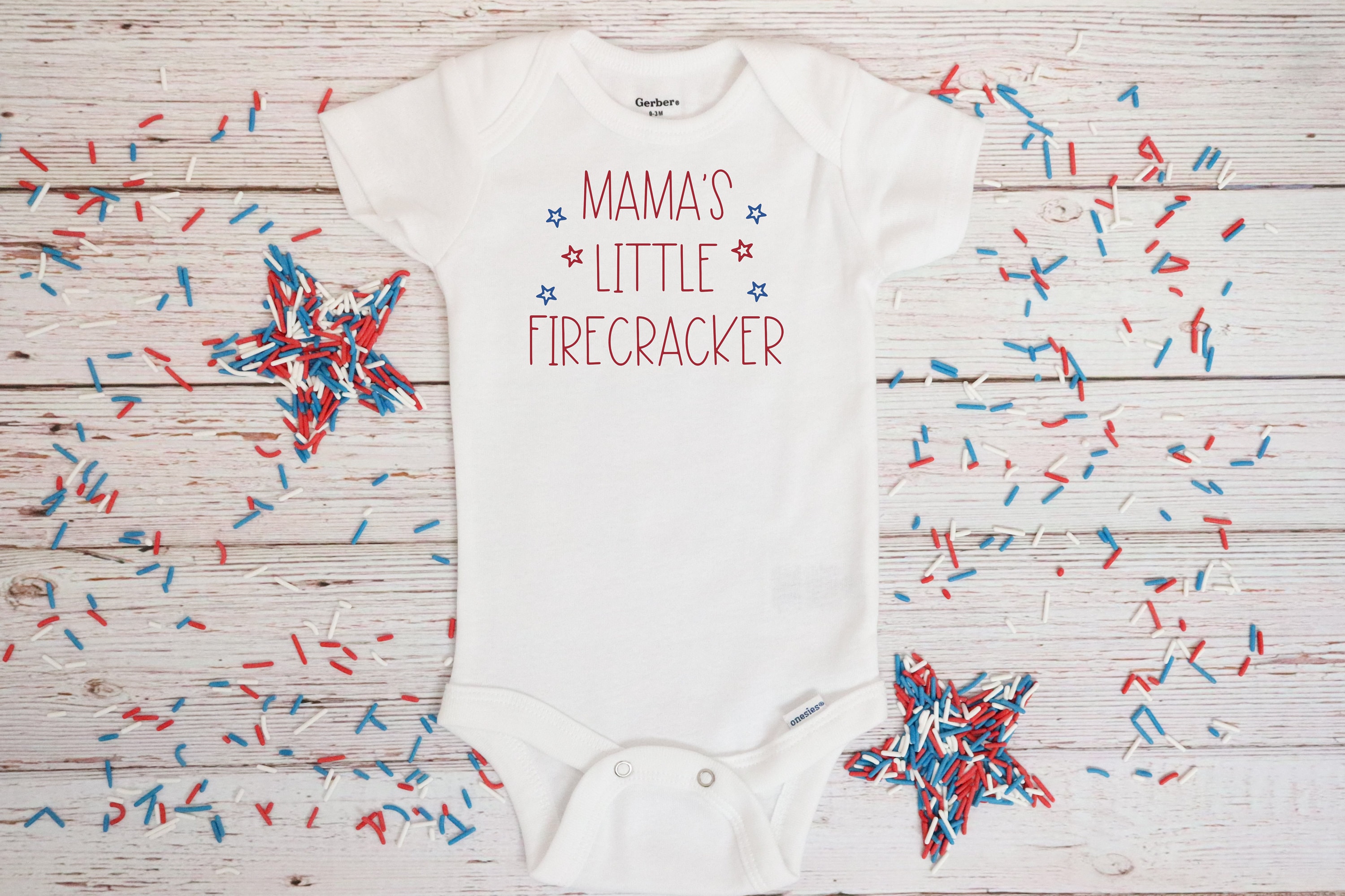 Mamas Little Firecracker ONESIES® Bodysuit, 1st 4th of July Infant ...