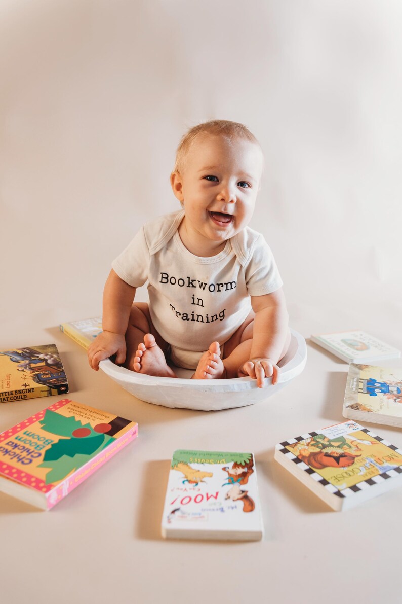 Bookworm in Training ONESIES® Bodysuit, Bookish Baby, Book Club Baby ...