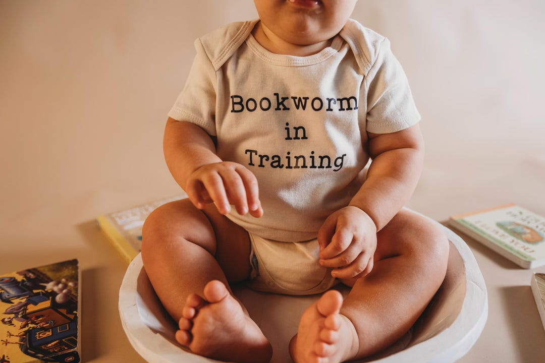 Bookworm in Training ONESIES® Bodysuit, Bookish Baby, Book Club Baby ...