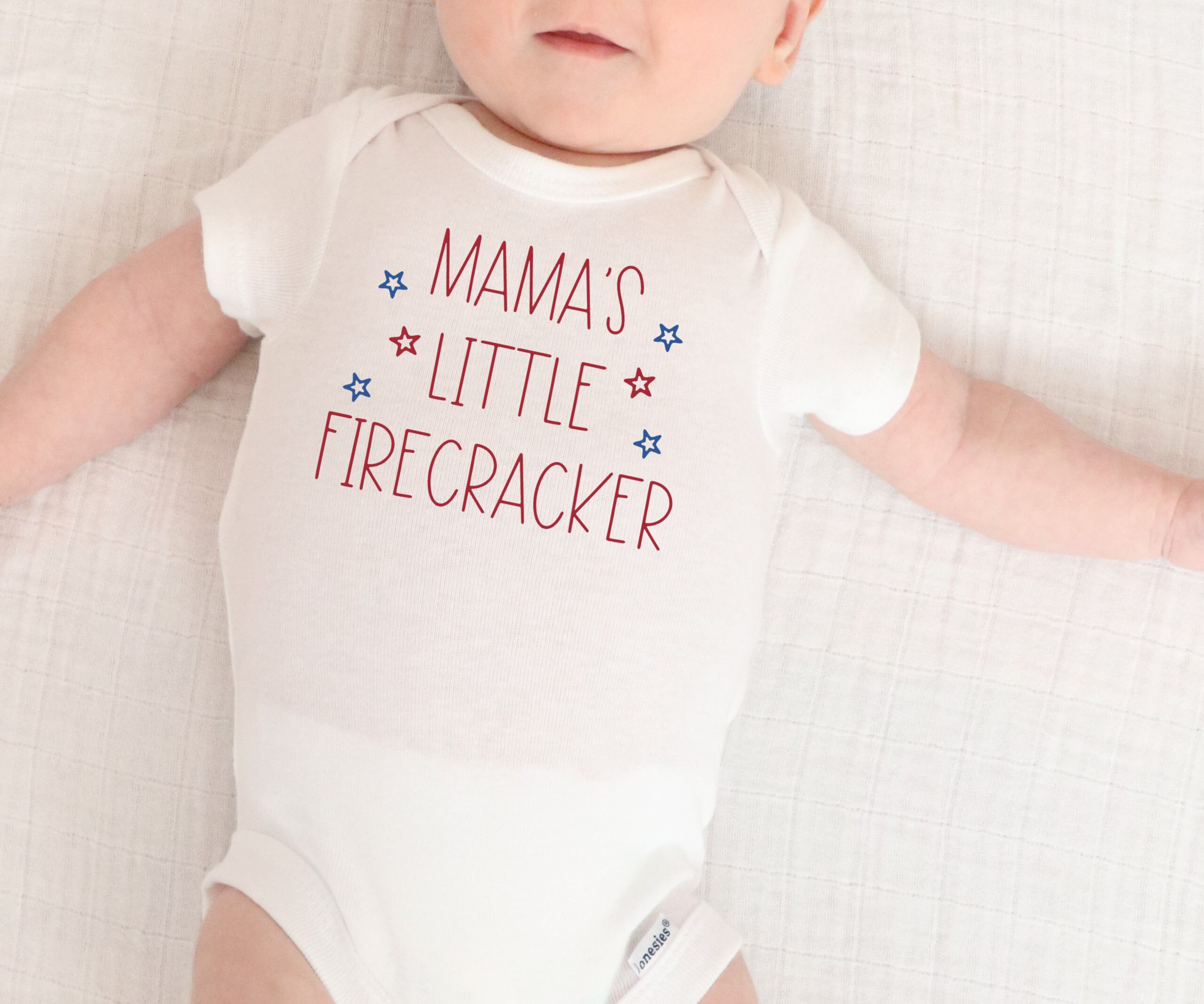 Mamas Little Firecracker ONESIES® Bodysuit, 1st 4th of July Infant ...