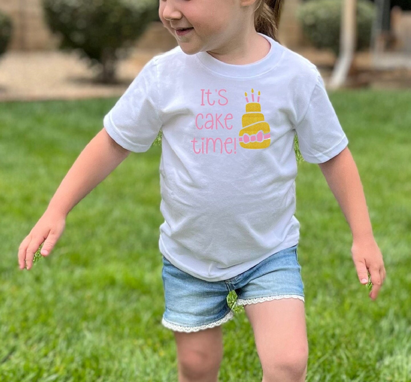 Cake Time Tee, Cake Smash First Birthday Outfit, Pink Gold 1st Birthday ...