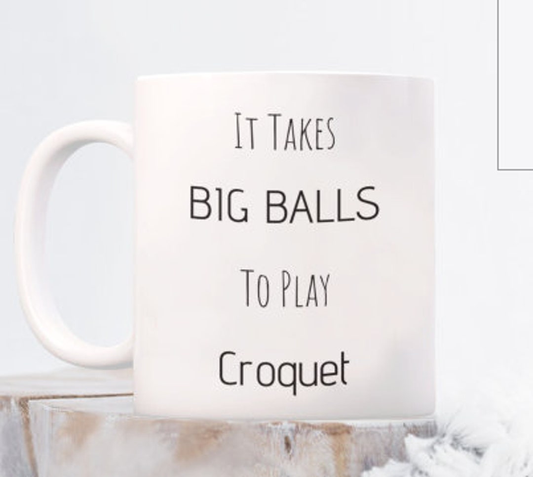 Funny Croquet Mug, Lawn Billiards Coffee Cup, Gift for Croquet Player ...