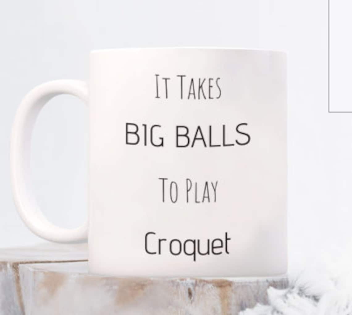 Funny Croquet Mug Lawn Billiards Coffee Cup Gift for Croquet - Etsy