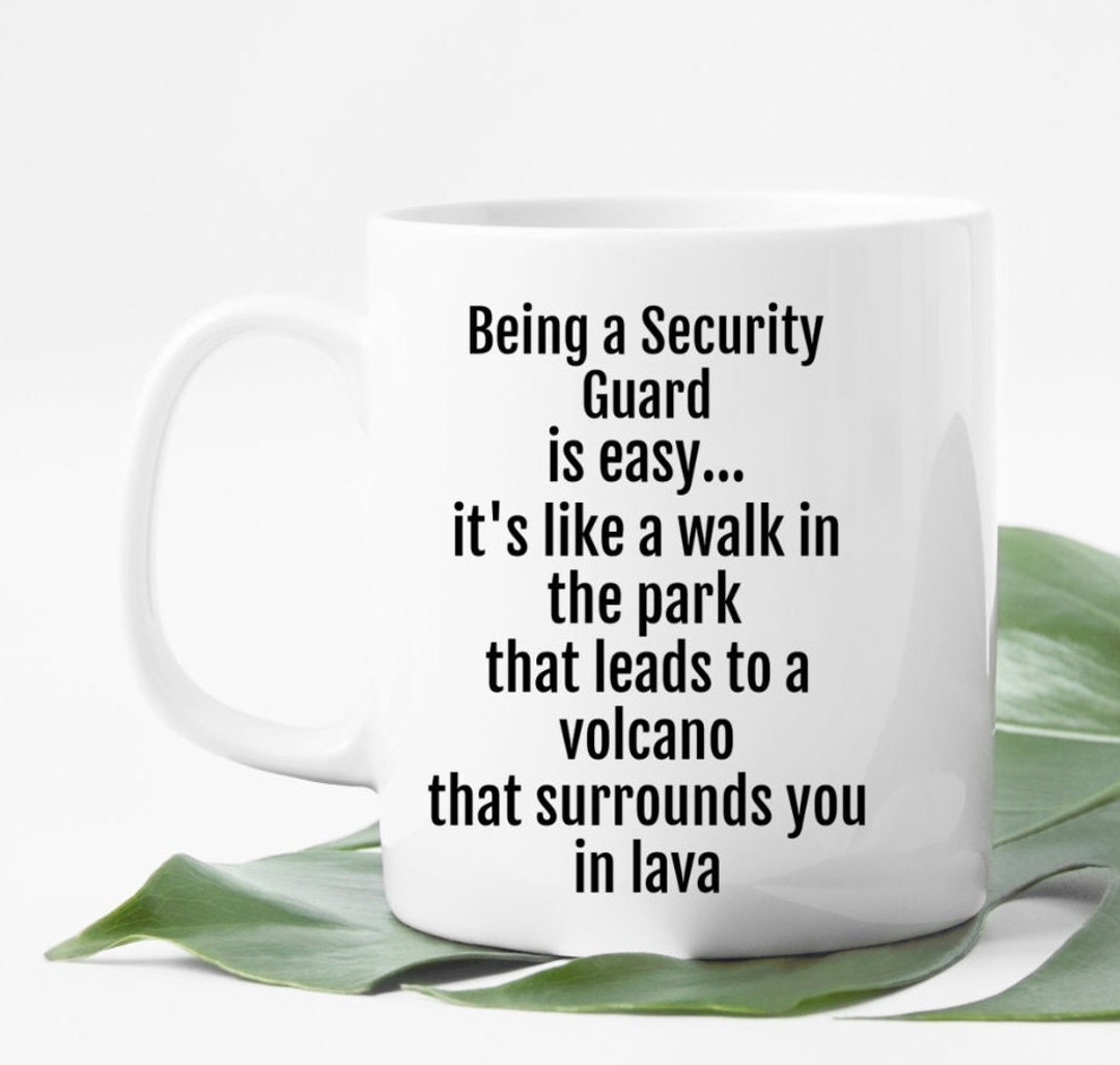 Funny Security Guard Coffee Mug, Gift for Security Guard, Funny ...