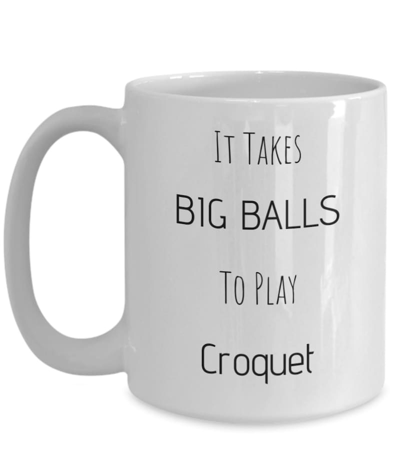 Funny Croquet Mug, Lawn Billiards Coffee Cup, Gift for Croquet Player ...