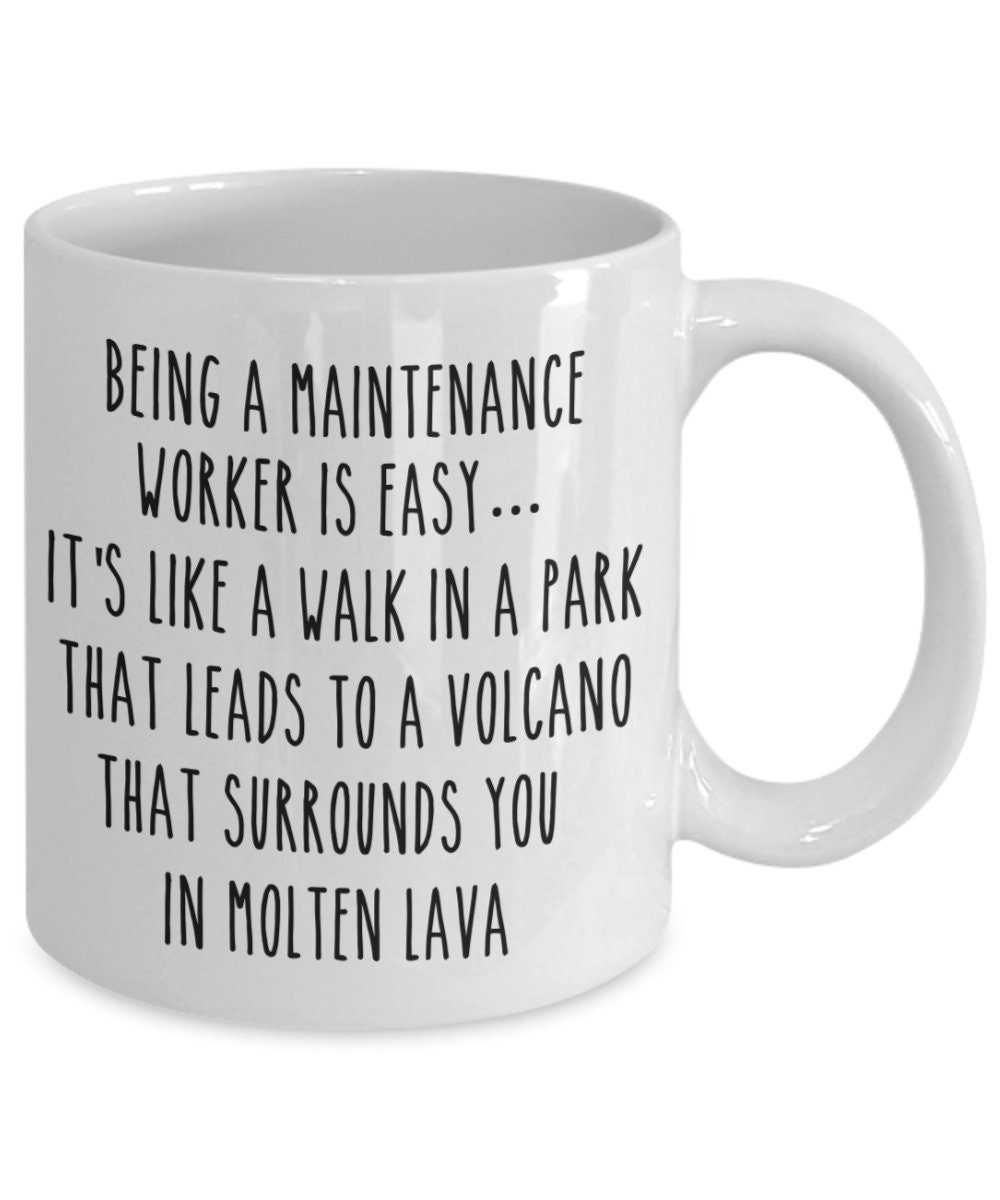 Funny Maintenance Worker Mug, Maintenance Man Coffee Cup, Best ...